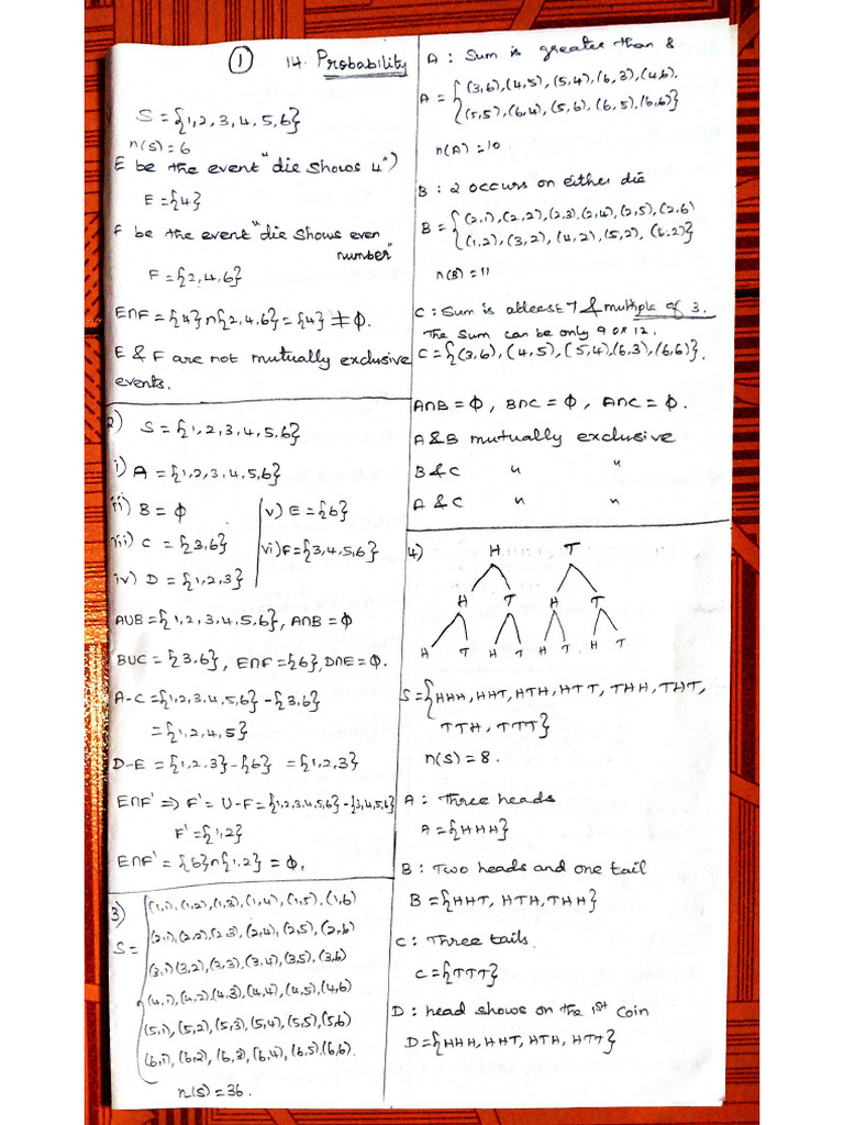 Xi Math - Chapter 14 (14.1,14.2) Notes | PDF