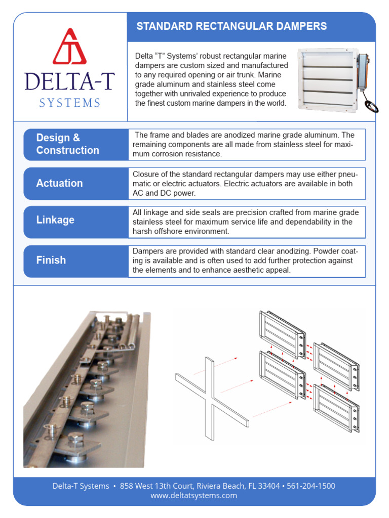Standard-Rectangular-Dampers-Spec-Sheet-2021-Web | PDF