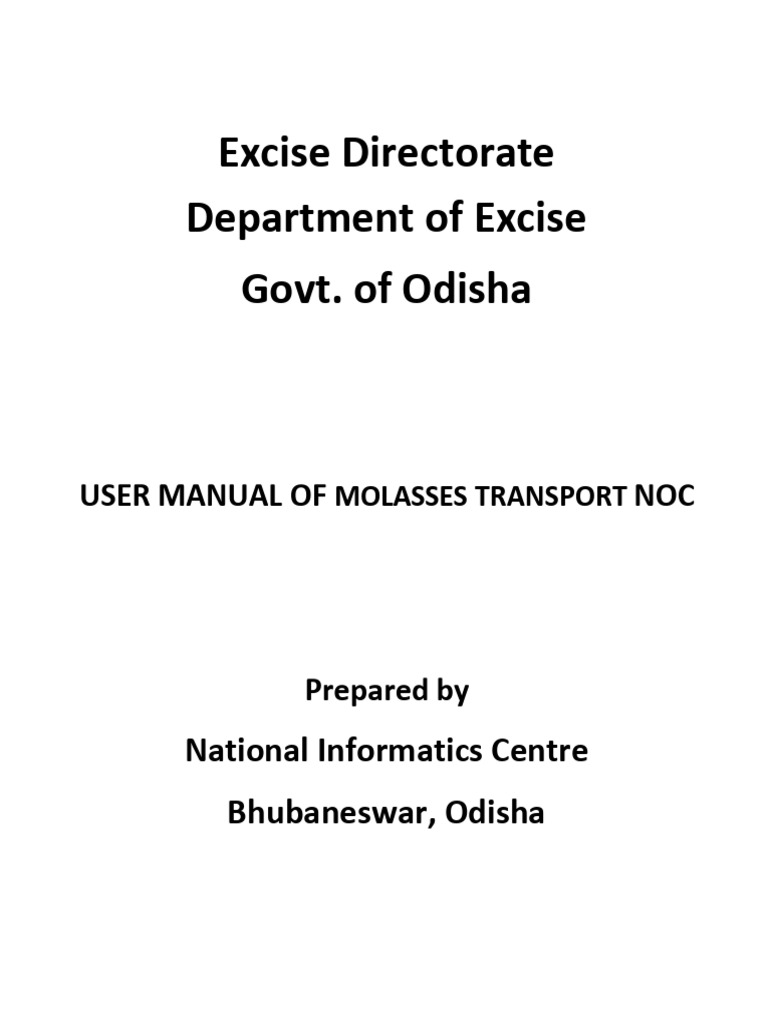 Manual For Molasses Transport Noc | PDF | Software | Computing