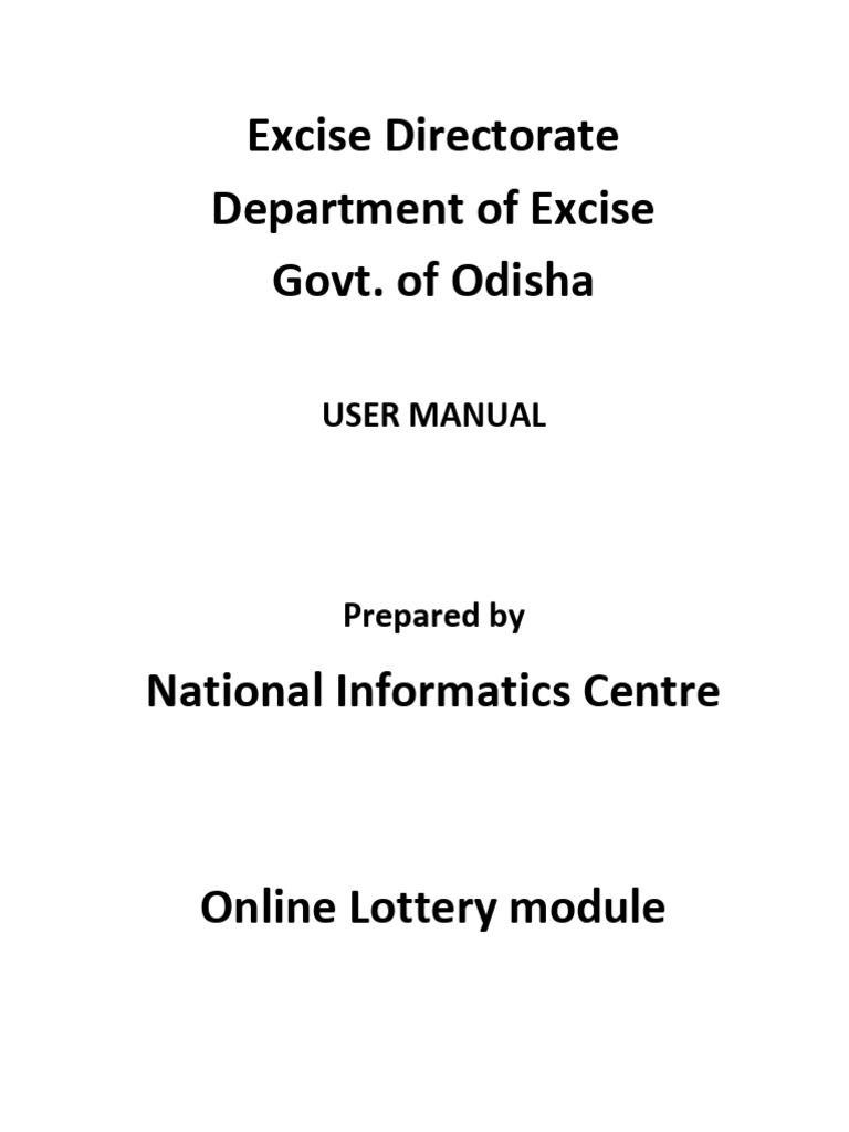 Odisha Excise Lottery Guide | PDF | Computing
