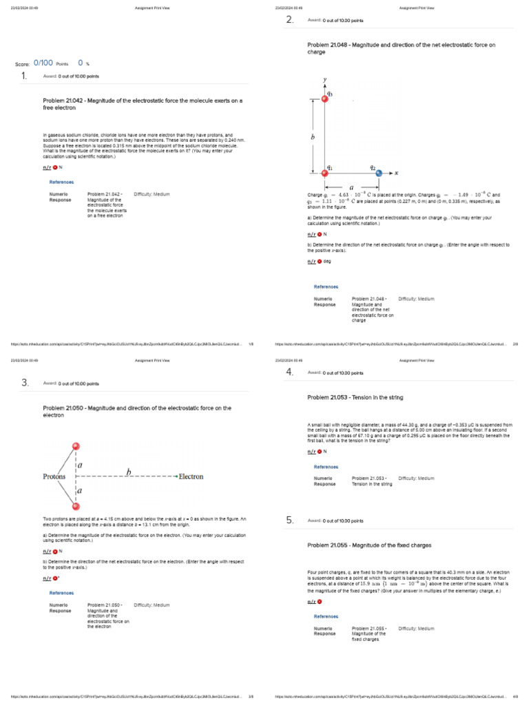 Assignment Chapter 21 | PDF | Ion | Force Assignment Chapter 21 | PDF | Ion | Force
