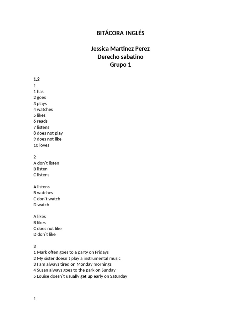 Bitacora INGLÉS | PDF