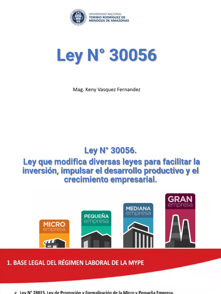 LEY N° 30056 | PDF