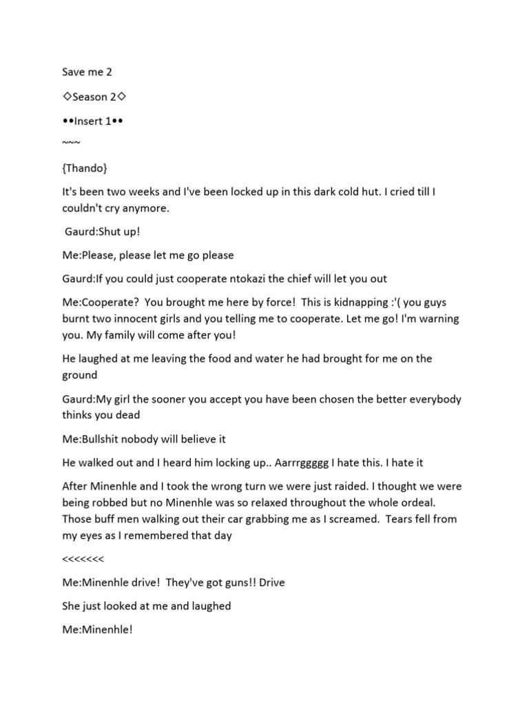 Save Me Season 2 | PDF