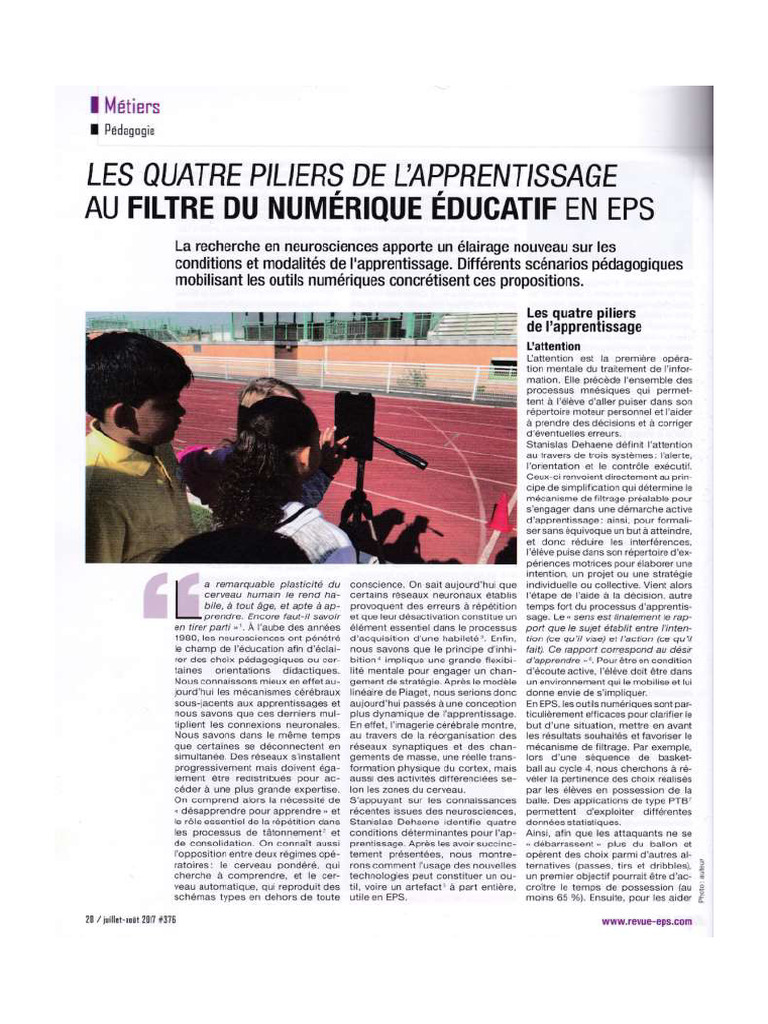 4 Les 4 Piliers de Lappentissage Au Filtre Du Numérique - Tomaszower ...