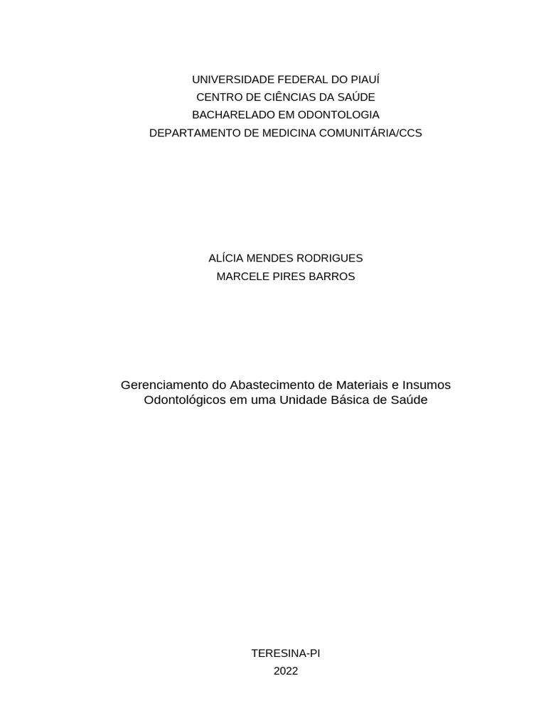 Projeto Final Adm em Saude (Modificado) | PDF | Logística | Despesa