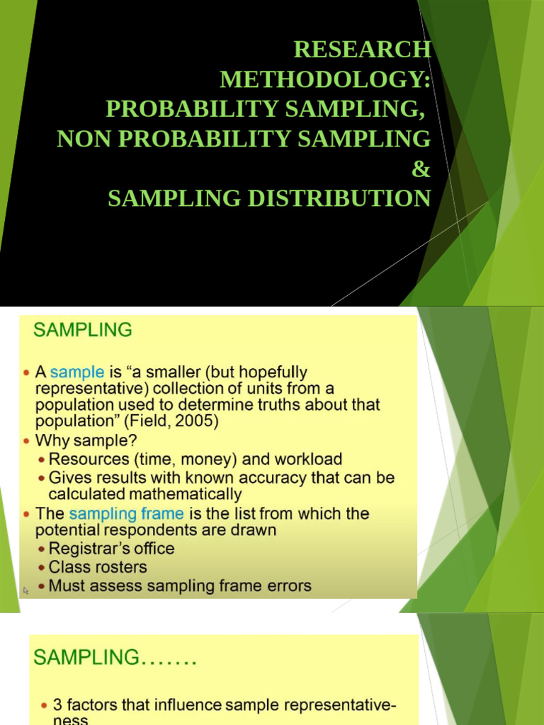 Research Methodology Sampling | PDF | Sampling (Statistics ...