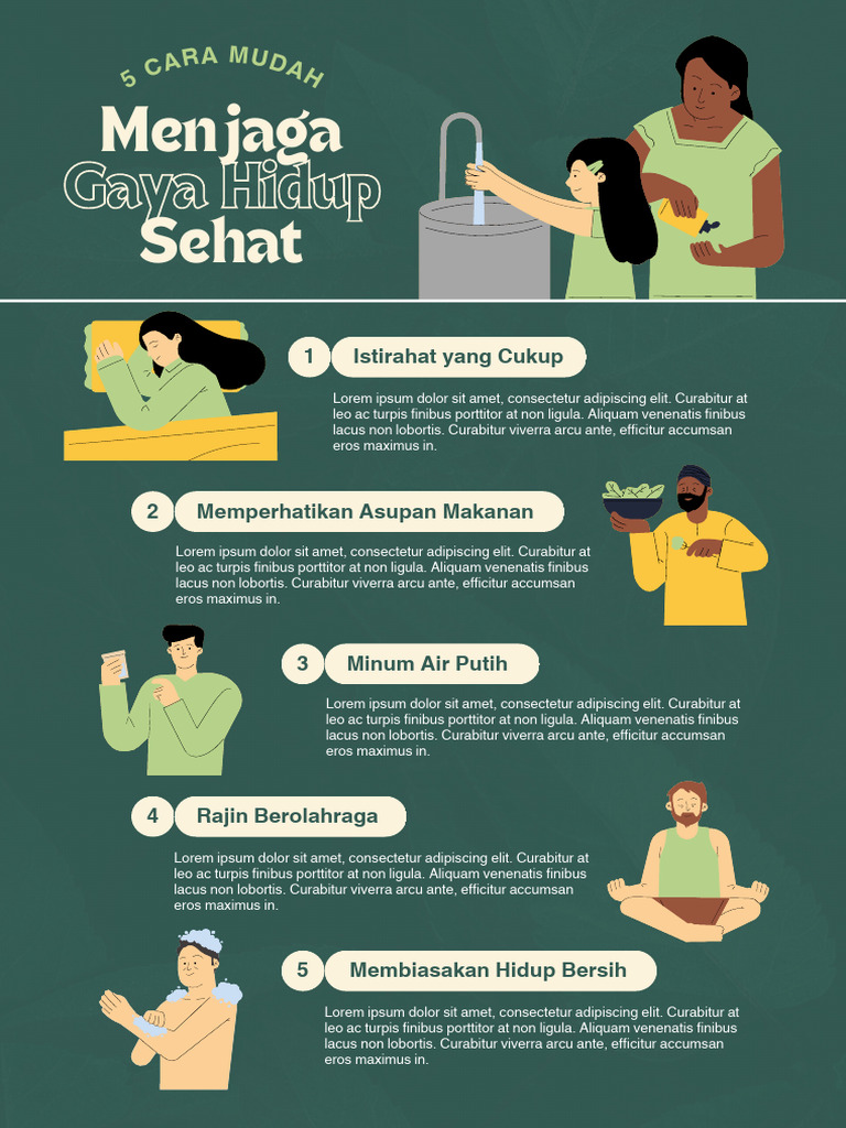 Tips Gaya Hidup Sehat Poster | PDF