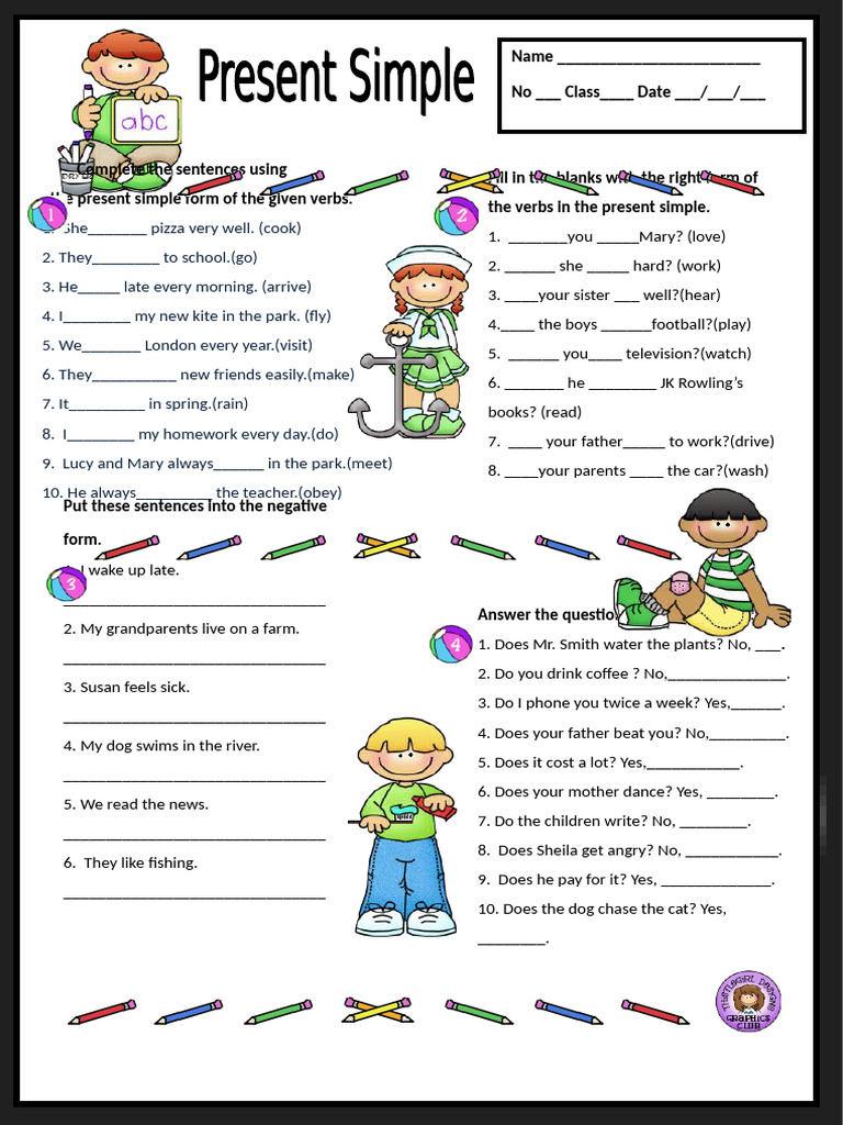 present-simple-fun-activities-games_48914 | PDF | Syntax | Grammar