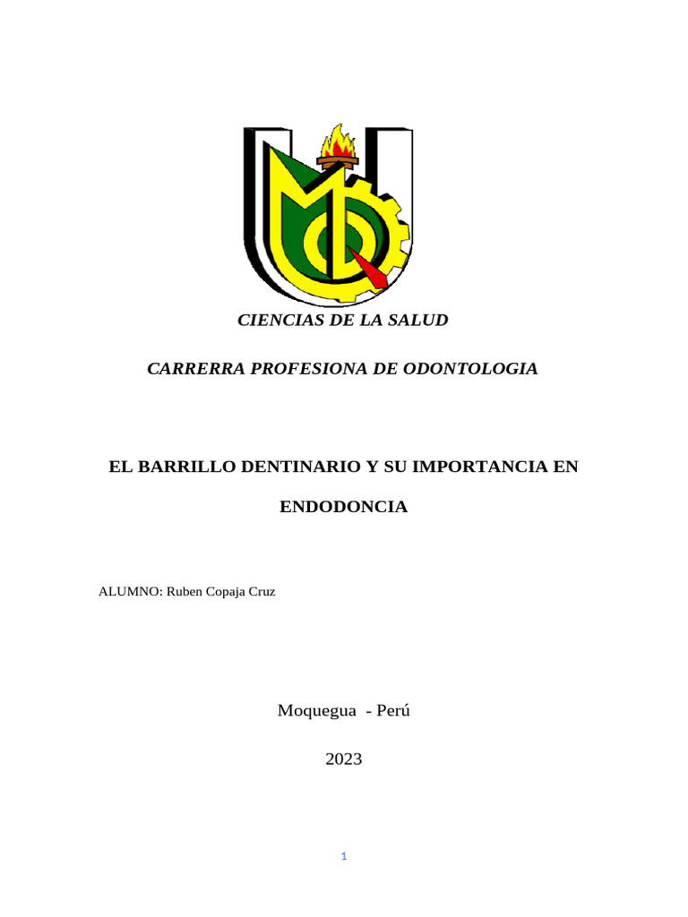 Importancia del Barrillo Dentinario en Endodoncia | PDF | Ácido ...