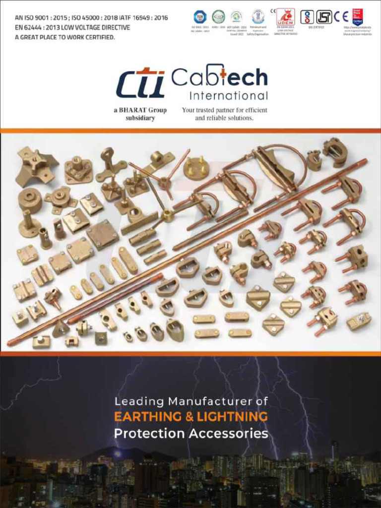Cabtech International (CTI) Earthing Accessories Catalogue | PDF