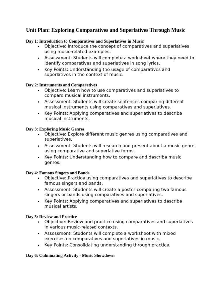 7th Grade Music and Language Unit | PDF | Genre | Learning