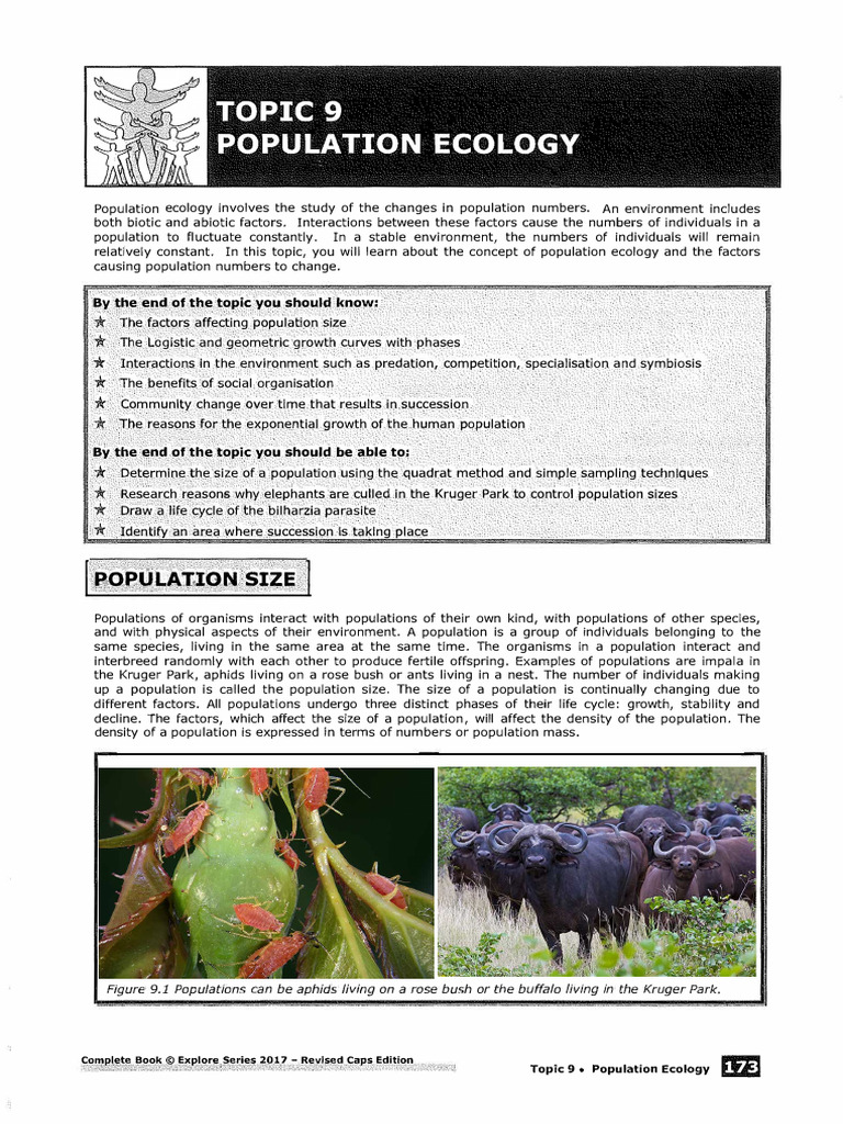 Population Dynamics Study Notes 2024 | PDF | Ecology | Population