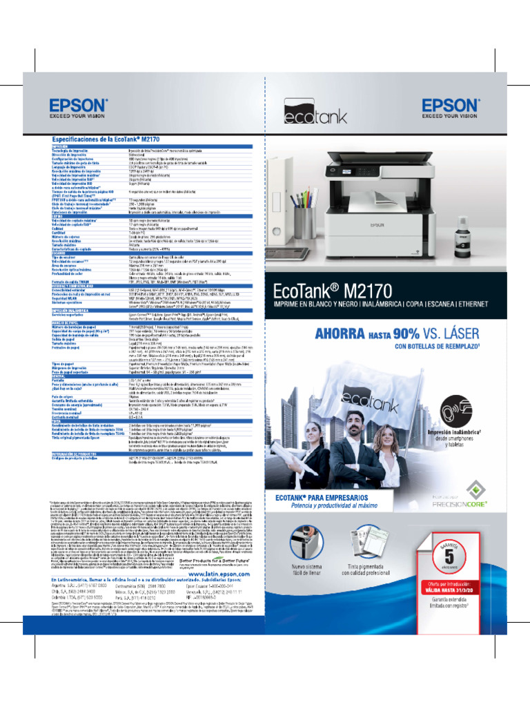 EcoTank M 2170 | PDF