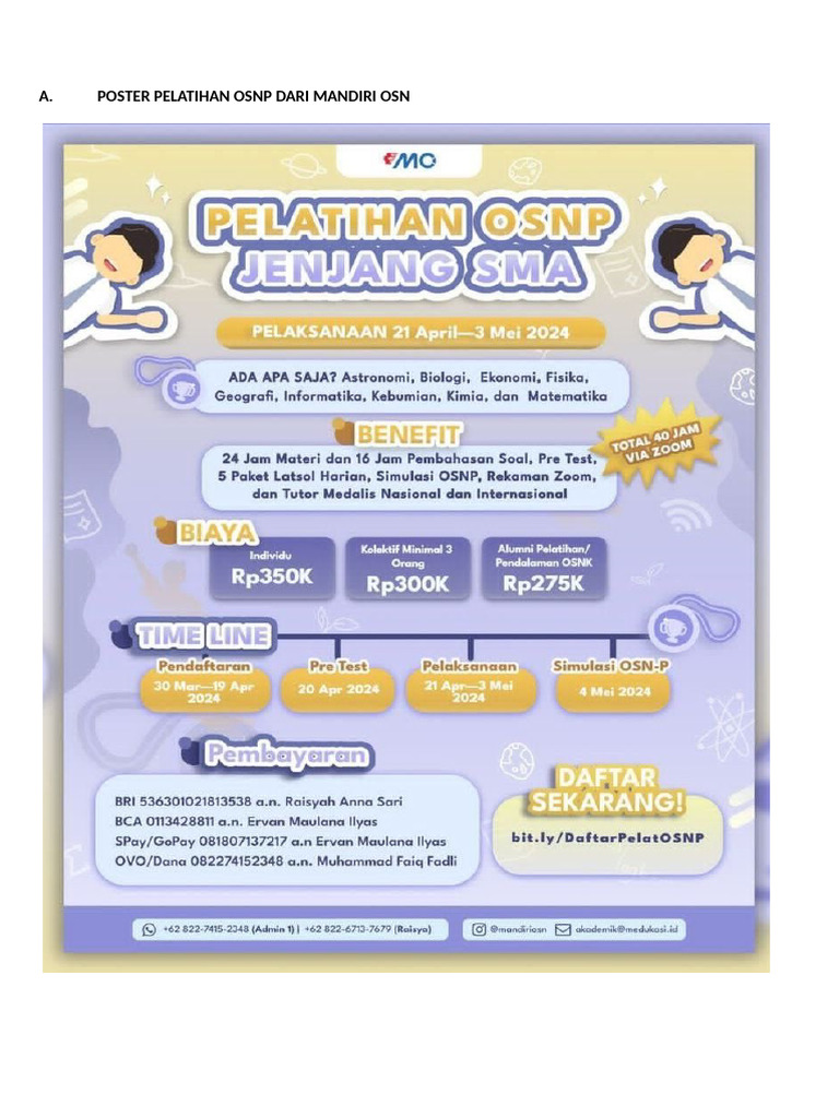 Laporan Pembinaan Osp Fisika | PDF