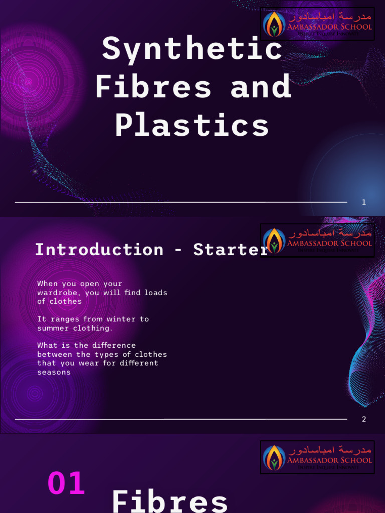 Understanding Synthetic Fibres and Plastics | PDF | Science & Mathematics