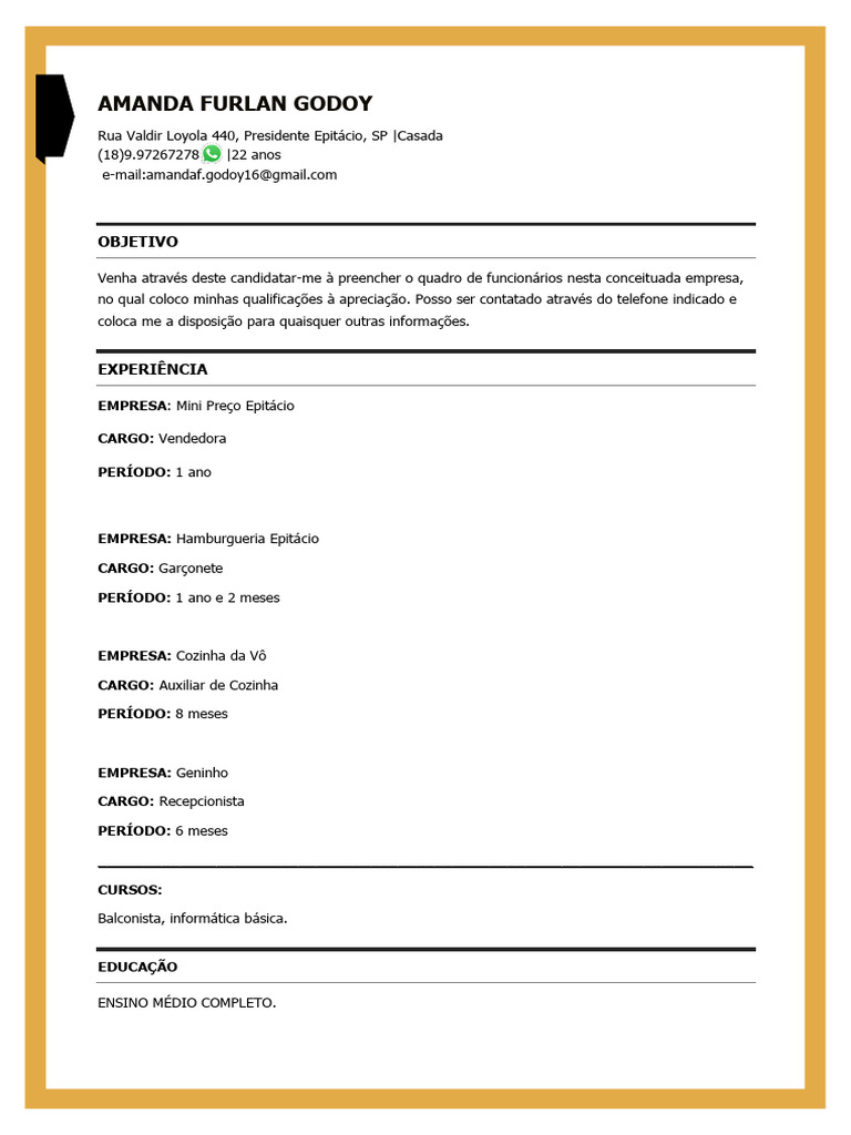 CURRICULUM VITAE AMANDA 2 | PDF