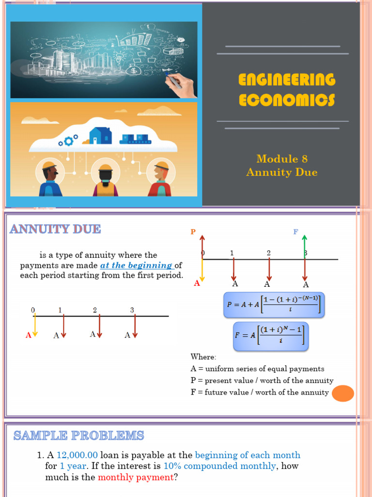 Module 08 - Annuity Due | PDF | Interest | Present Value