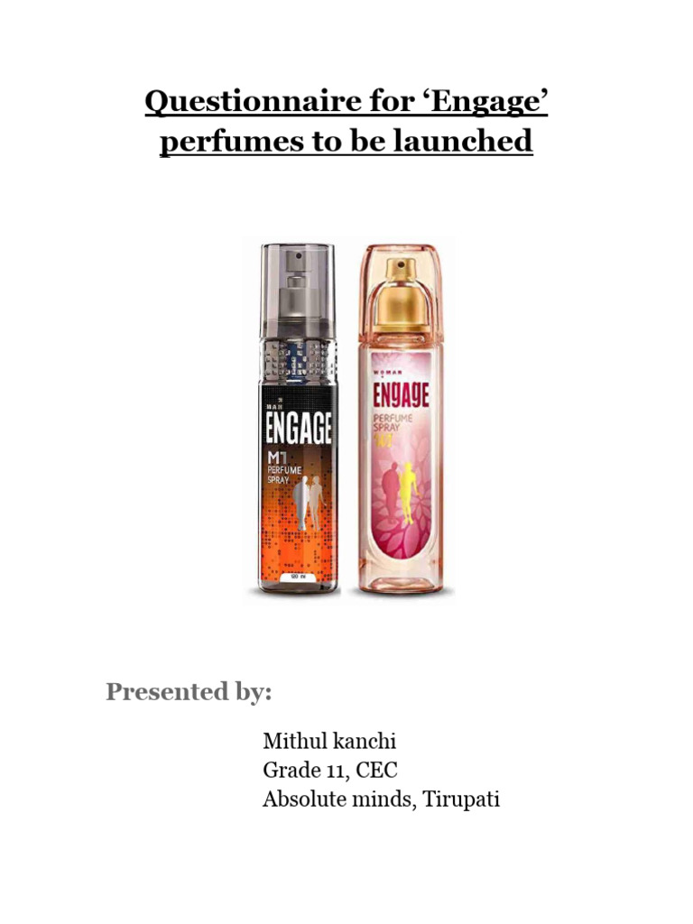 Engage Perfume Survey Questionnaire | PDF | Career & Growth