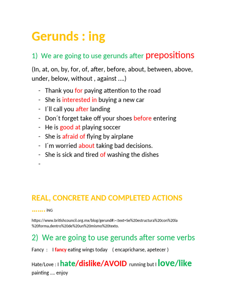 Gerunds and Infinitives Guide | PDF | Languages | Foreign Language Studies