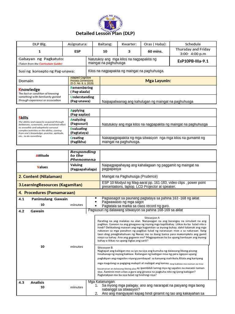 DLP 1 EDITED G10 ESP | PDF