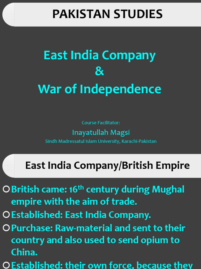 East India Company & 1857 Independence War | PDF | British Raj | Tariff