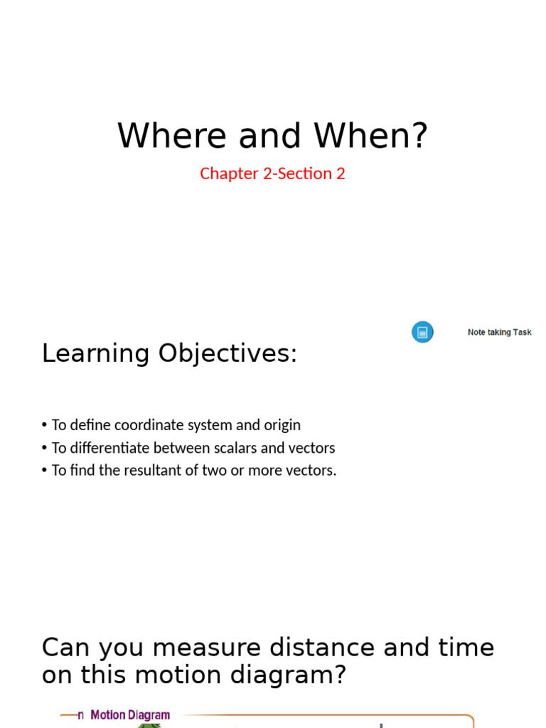 CH2-PPT2-Where and When | PDF | Euclidean Vector | Distance