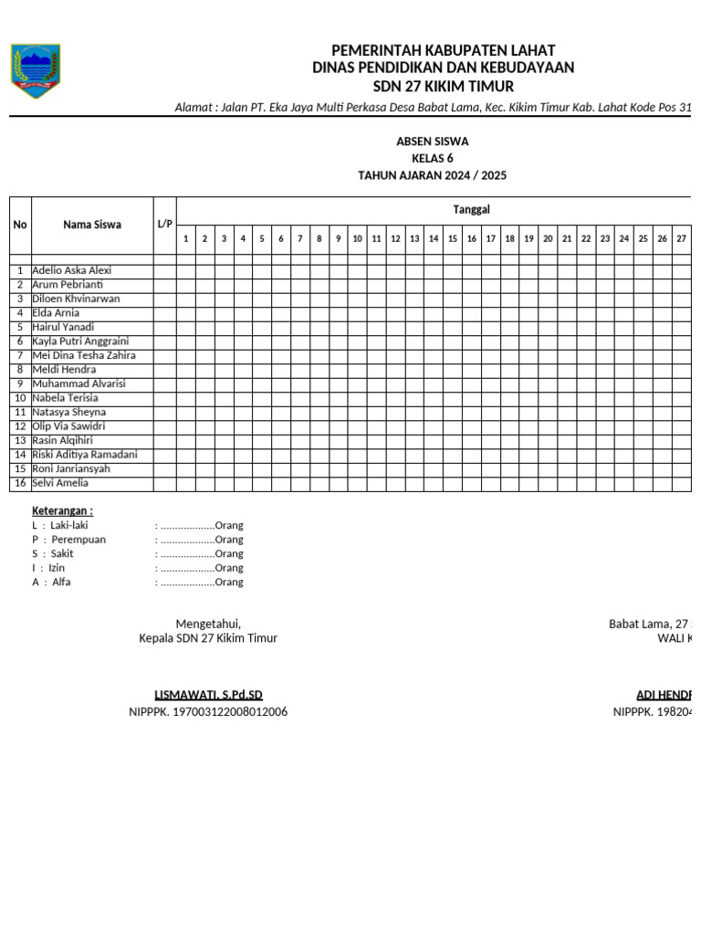 Absen SISWA | PDF