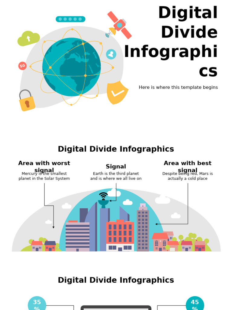 Digital Divide Infographics Overview | PDF | Planets | Planets In Astrology