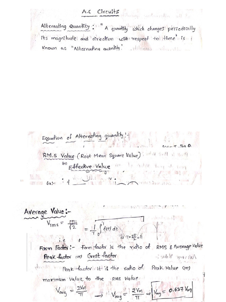 Chapter-2 Ac Circuits | PDF