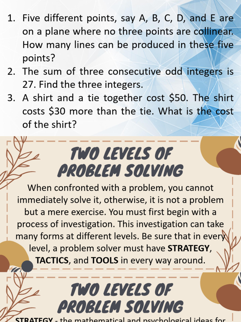 Module 3.3 Two Levels of Problem Solving | PDF | Mountaineering