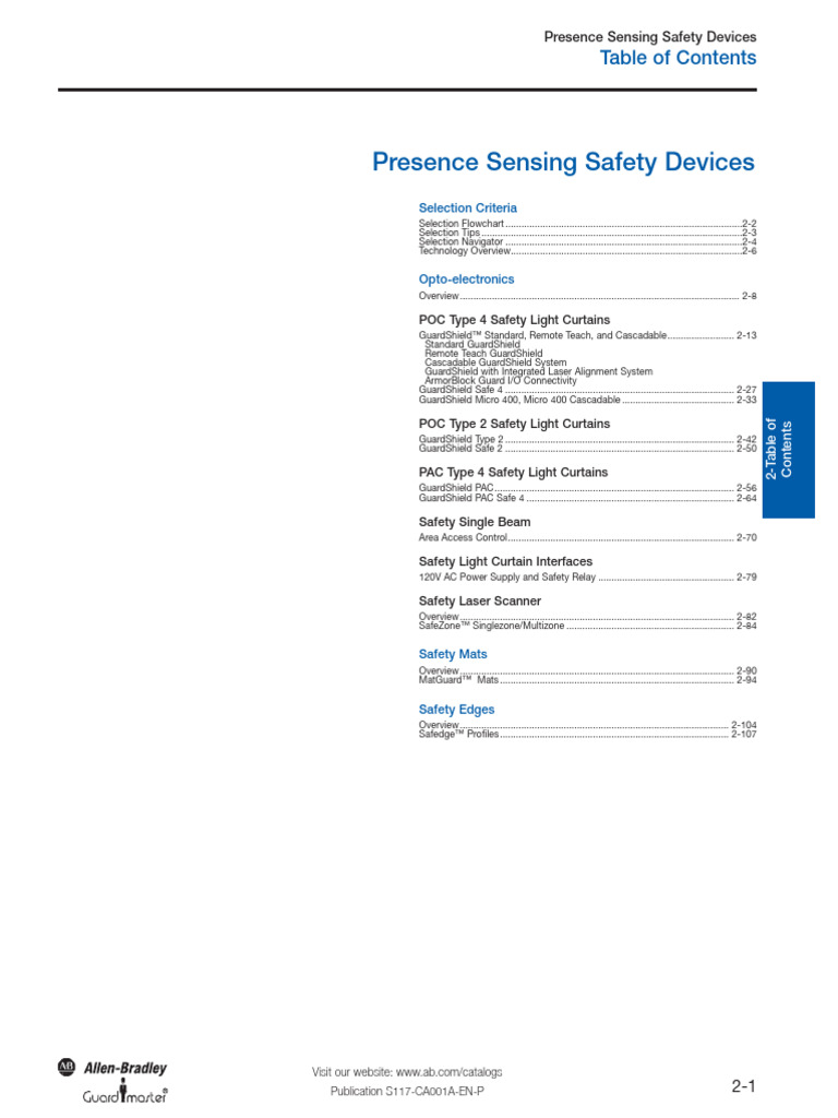 Presence Sensing Safety Devices: Selection Criteria | PDF | Image ...