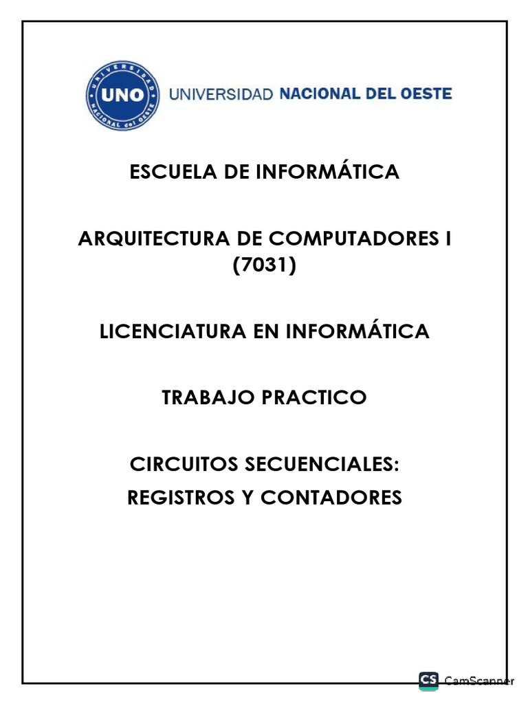 TP Circuitos Secuenciales 2024 | PDF | Ciencias de la Computación | Ingenieria Eléctrica