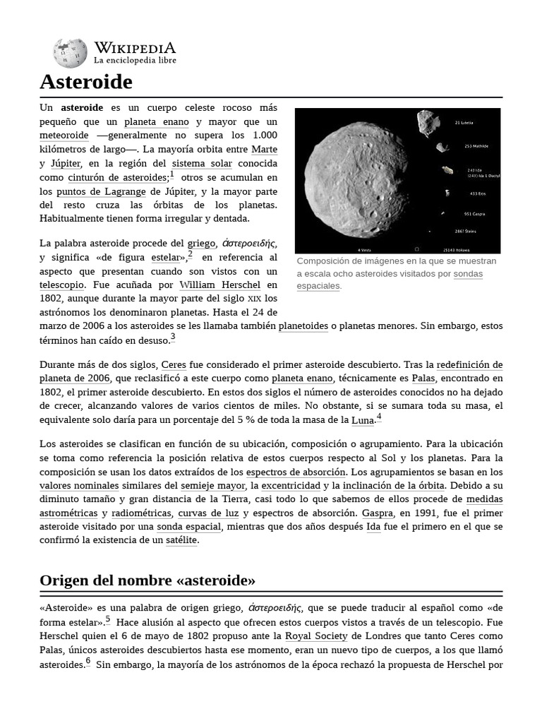 Asteroid e | PDF | Asteroide | Ceres (planeta enano)