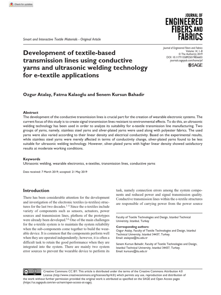 E-Textile Transmission Innovations | PDF | Textiles | E Textiles