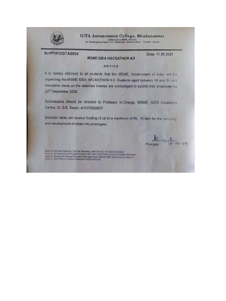 Msme Idea Hackathon - Notice | PDF