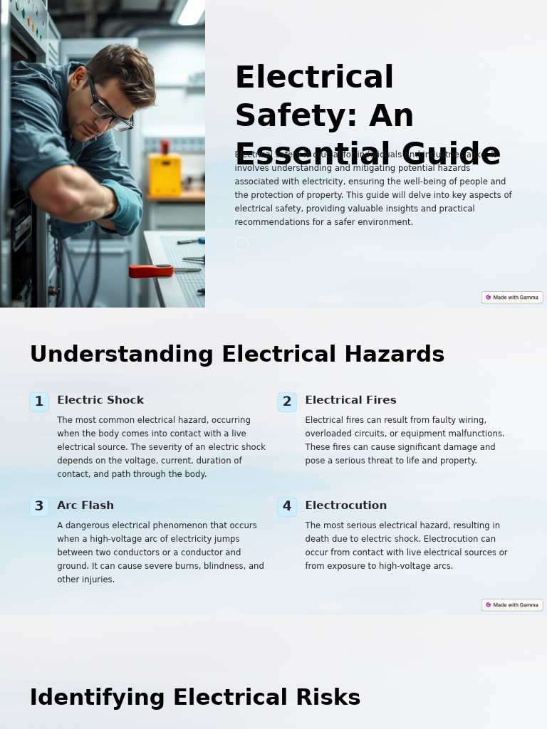 Electrical Safety an Essential Guide | PDF | Electrical Wiring ...