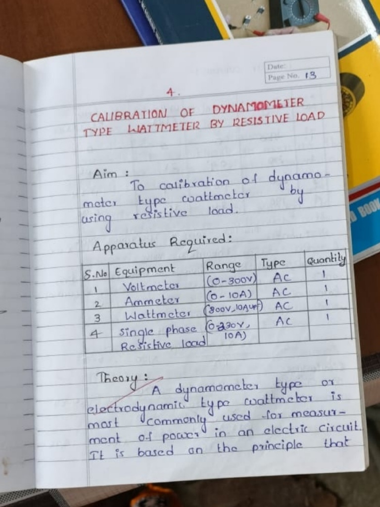 Calibration Of Dynamometer Type Wattmeter By Resistive Load Pdf