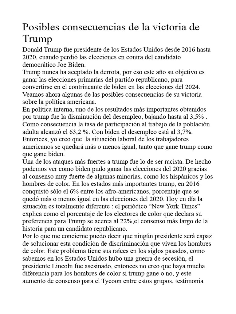 Trump | PDF | Donald Trump | Gobierno americano