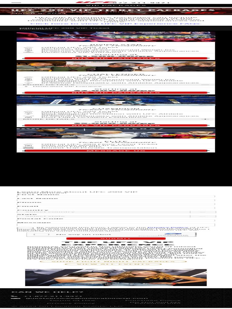 UFC 299 VIP Ticket Packages Available | PDF | Ultimate Fighting ...