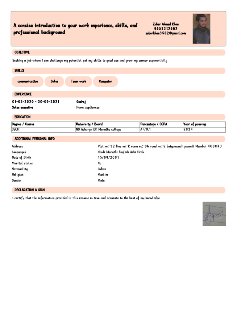 Zuber Ahmed Khan | PDF