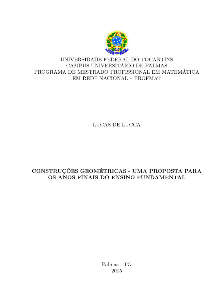 Lucas de Lucca | PDF | Pitágoras | Geometria