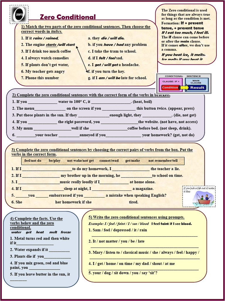 Zero and Fist Conditionals | PDF | Sentence (Linguistics)