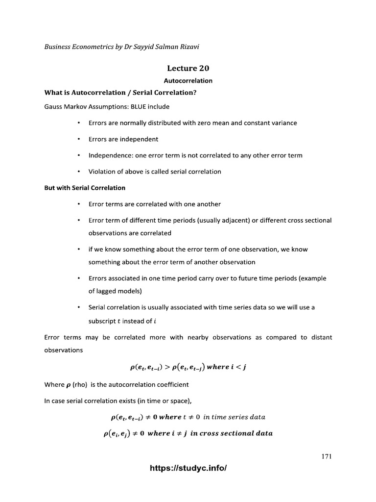 Autocorrelation | PDF