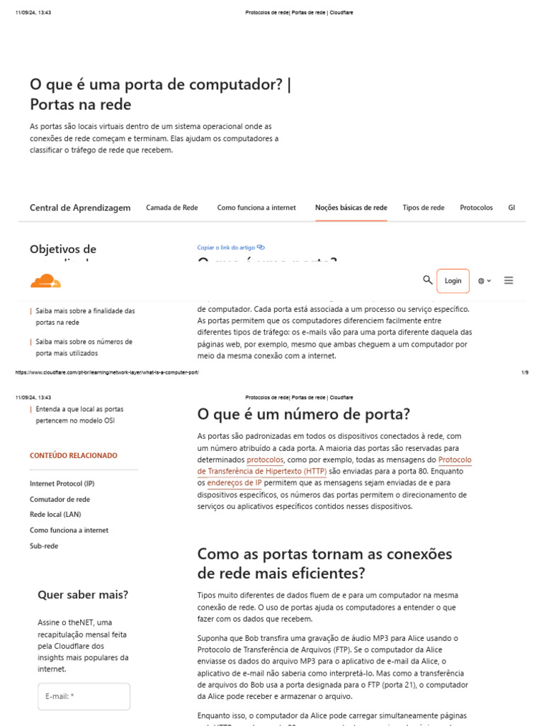 Função e Importância das Portas de Rede | PDF | Porta (rede de ...