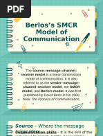 Berlo's Model of Communication | PDF | Communication | Cognition