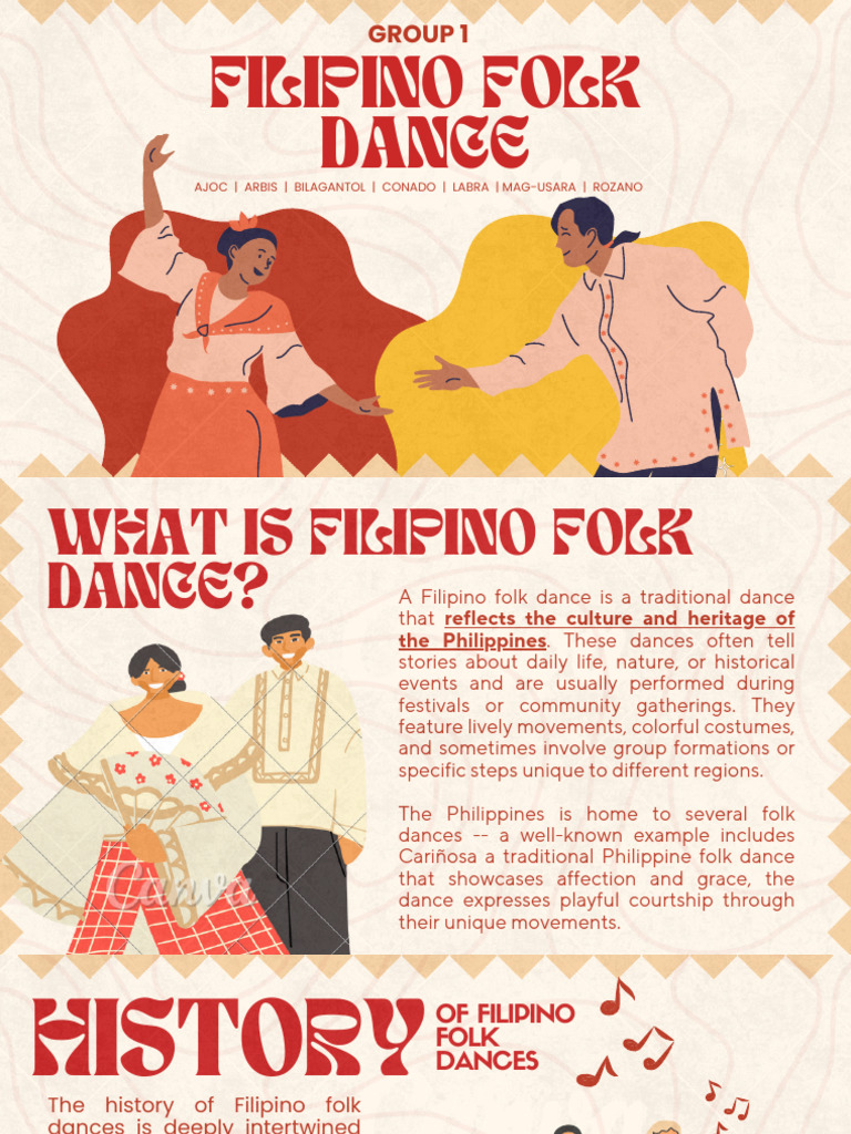 Red Festive Illustration Filipino Traditions Presentation | PDF ...