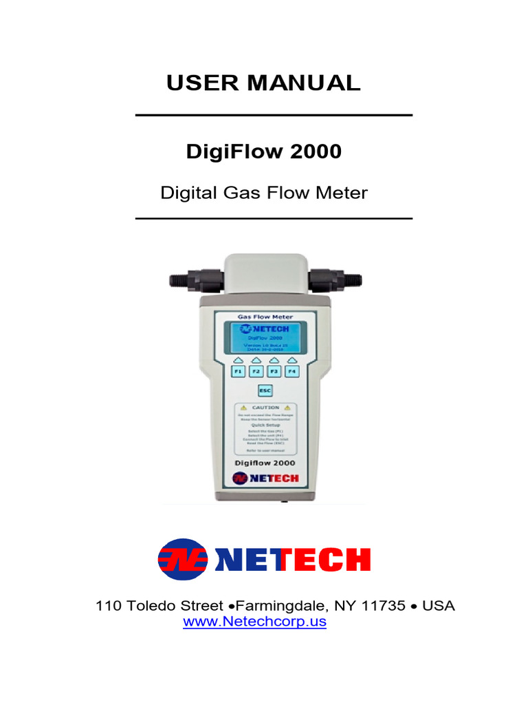 digiflow_2000_user_manual | PDF | Flow Measurement | Calibration