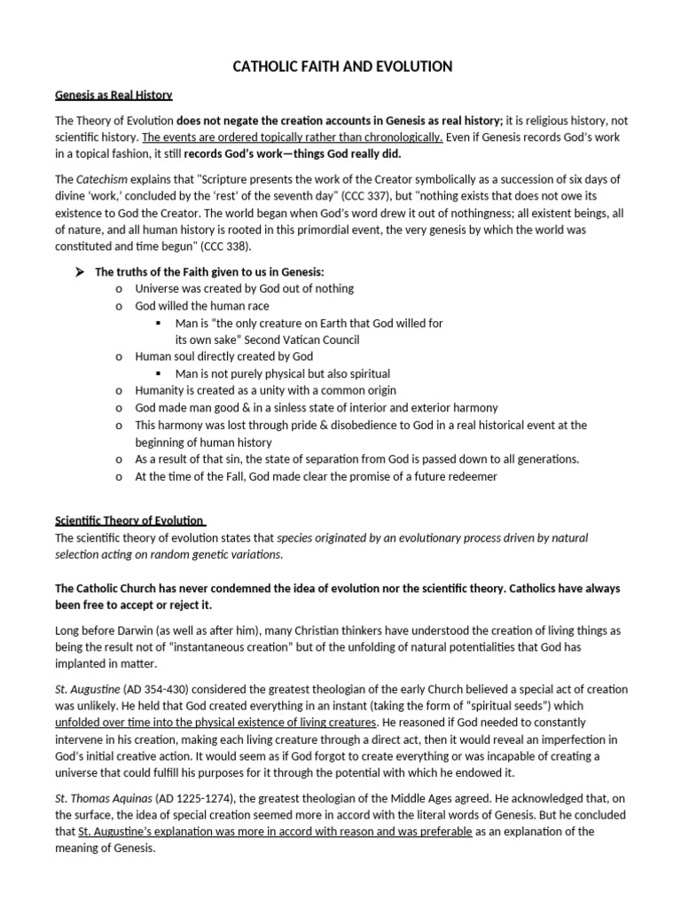 Faith and Evolution | PDF | Creationism | God