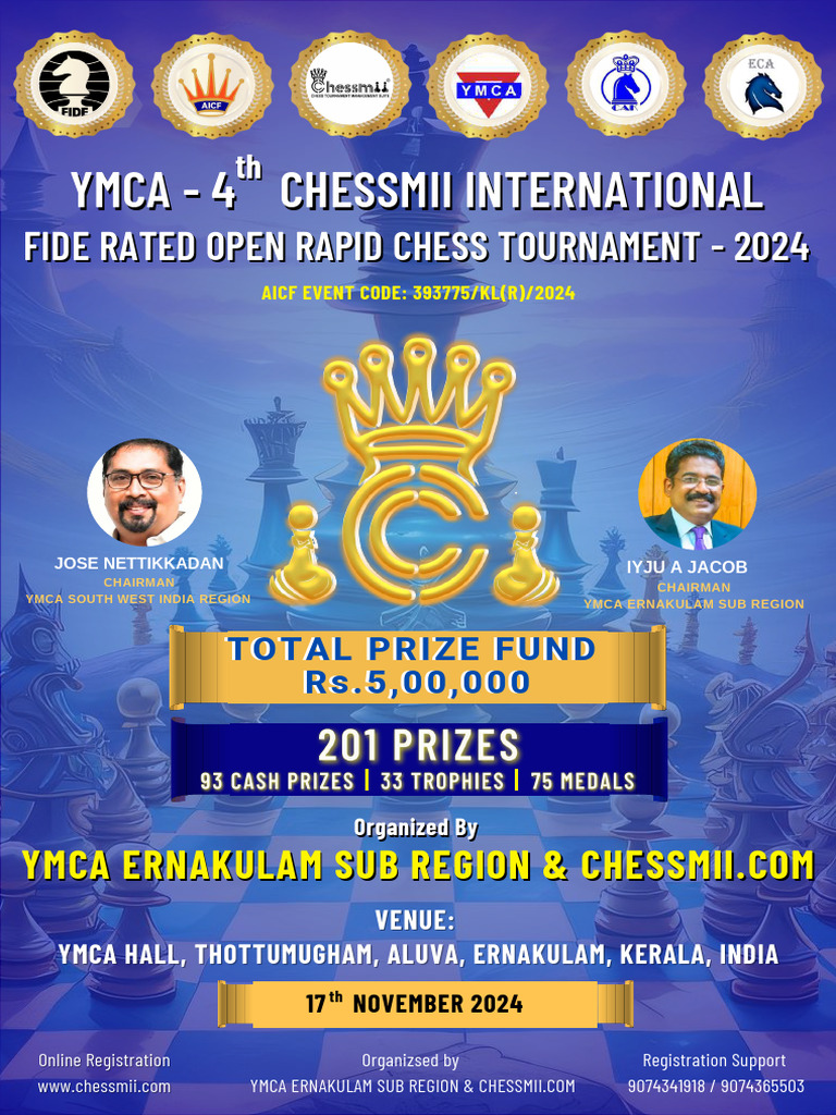 YMCA - 4th Chessmii International FIDE Rated Rapid Chess Tournament ...